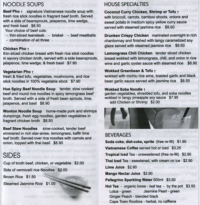 Menu at La Sen Vietnamese Grill restaurant, Sherwood