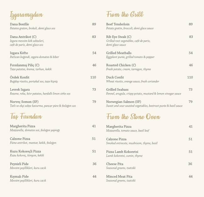 Menu at Veranda Restaurant, Istanbul, Abay Cd. No:223