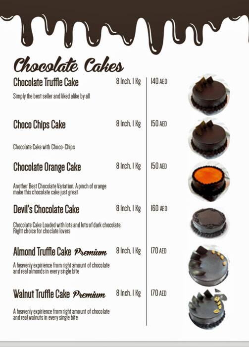 The Cake Lab Menu, Menu for The Cake Lab, Jumeirah Lake Towers (JLT ...