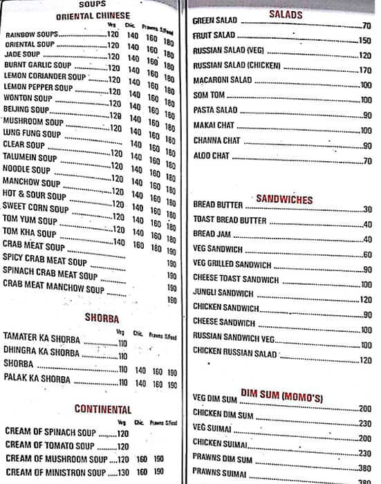 Menu at KD Residency - Hotel in Kalyan, Kalyan