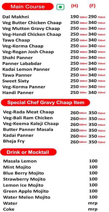 Menu at Tikkana Restaurant, New Delhi