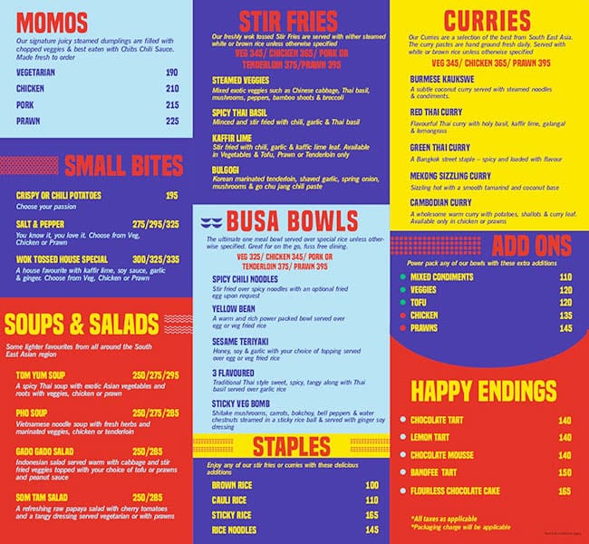 BusaGo Menu, Menu for BusaGo, Pali Hill, Bandra West, Mumbai - Zomato