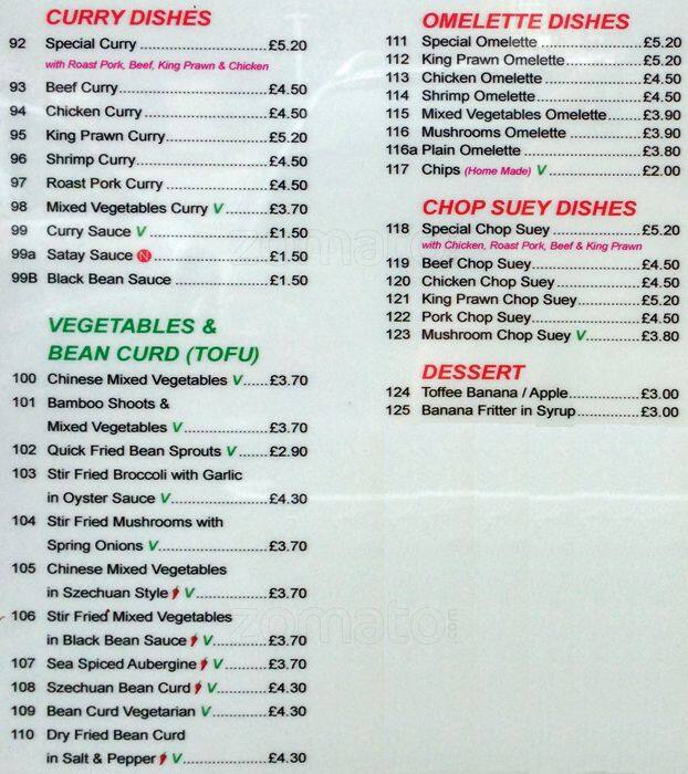 Menu at Chicken Express restaurant, London, Bromley Rd