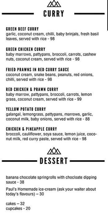 Menu at The Good Luck Club, Randburg, 134 Barry Hertzog Ave