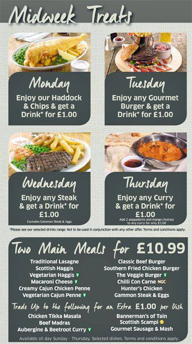 Menu at Platform 5 pub & bar, Edinburgh