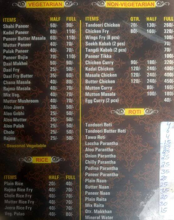 Ekta Restaurant Menu, Menu for Ekta Restaurant, Defence Colony, New ...