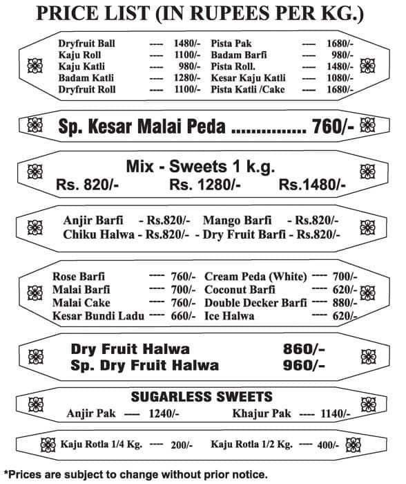 Eastern Sweets Menu, Menu for Eastern Sweets, Fort, Mumbai - Zomato