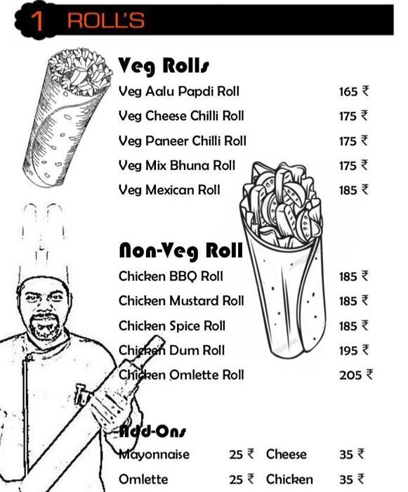 Menu of Rasa Modern Flavour, Santacruz East, Mumbai