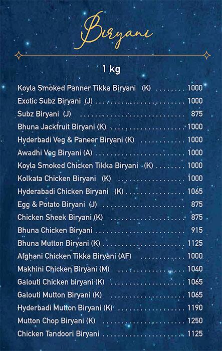 Menu at House Of Biryan- Biryani, Kepsa And More, Mumbai, Plot 144