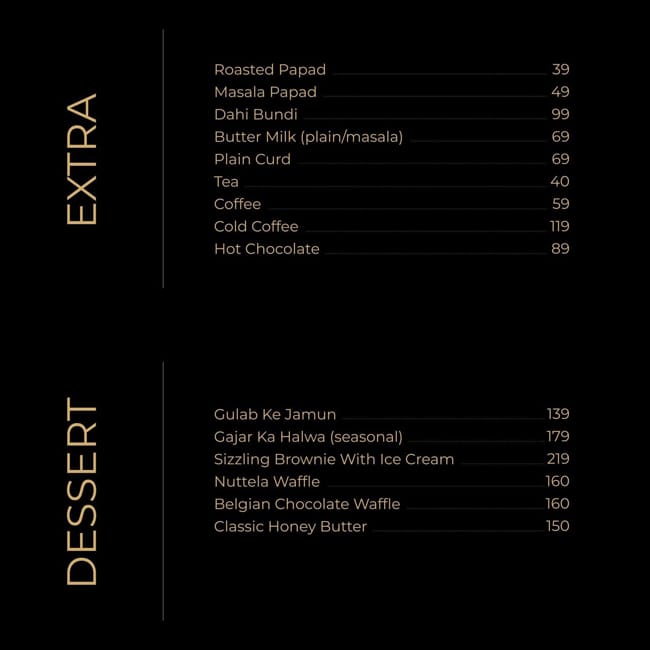 Menu of The White Owl, Thaltej, Ahmedabad