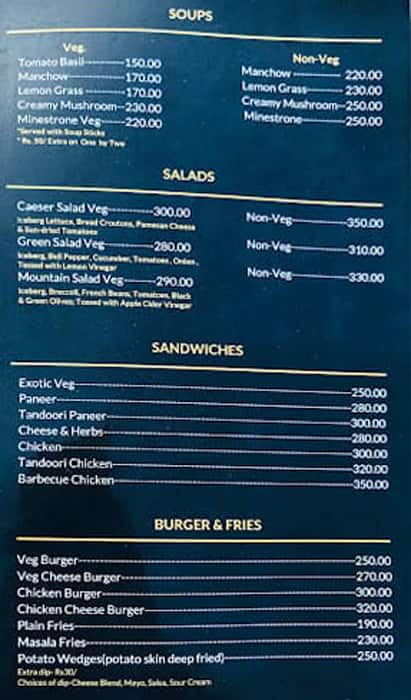 Menu of The Ziba House - Cafe & Bakery, Rajpur, Dehradun