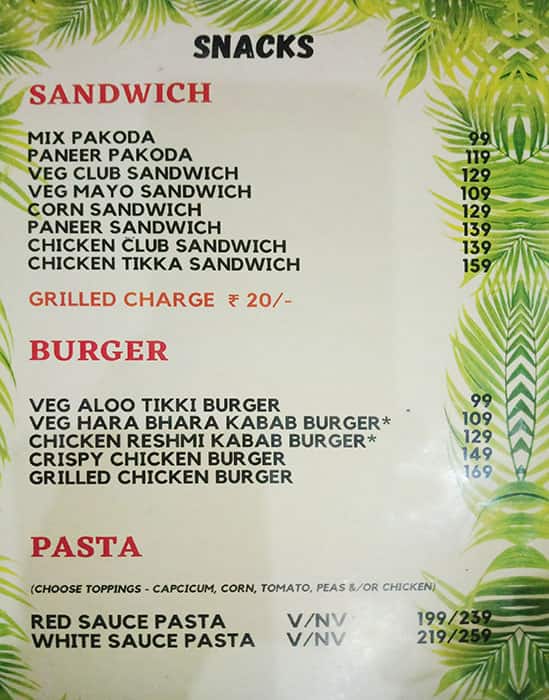 Menu of Hill N High Rooftop Restro & Cafe, Civil Lines, Allahabad