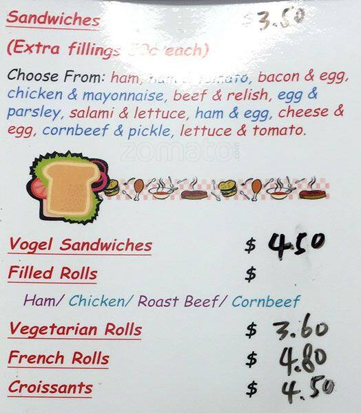 Menu at Ben Lomond Lunch Bar, Auckland