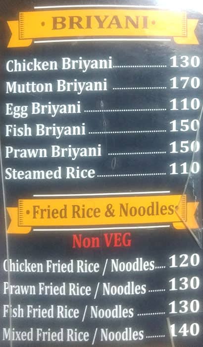 Menu at Glasshopper, Chennai