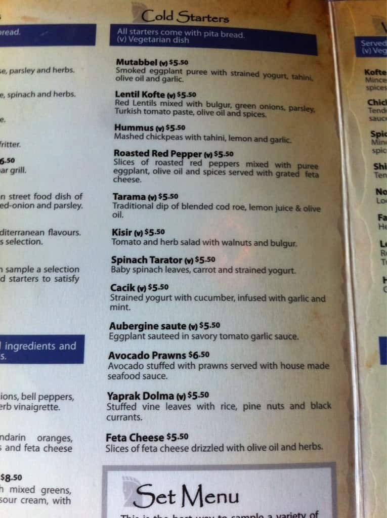 Menu at Troy Restaurant & Grill, Wolfville