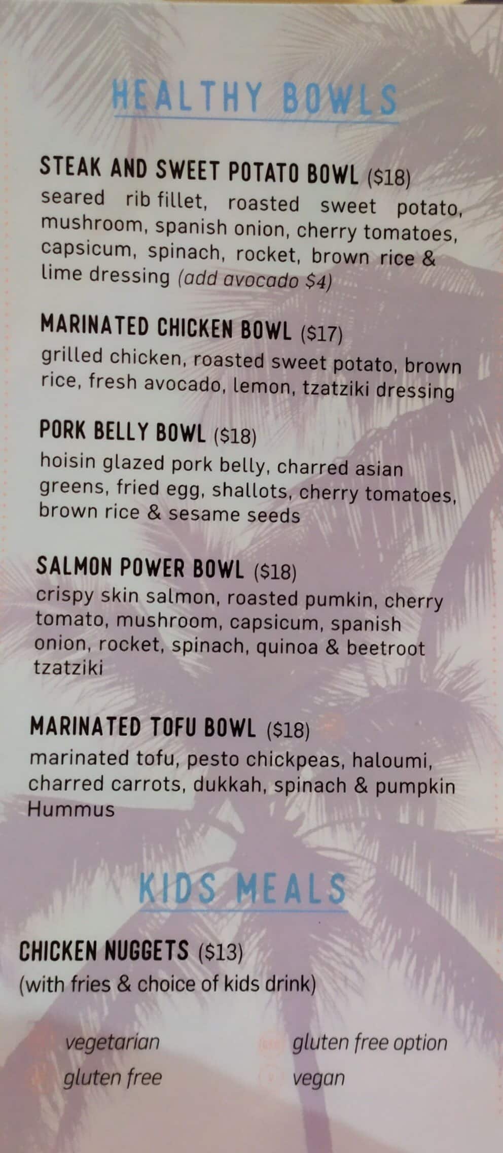 Menu at Hardy Boys Coffee Company cafe, Carindale