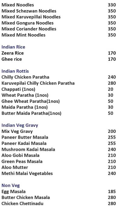 Menu at FOODIES HUT, Chennai, W-70