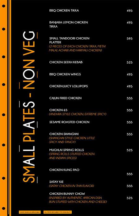 Menu at Andromeda Rooftop & Lounge Bar, Pune