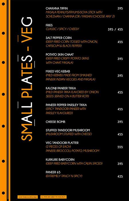 Menu at Andromeda Rooftop & Lounge Bar, Pune