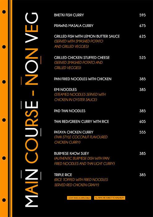 Menu at Andromeda Rooftop & Lounge Bar, Pune