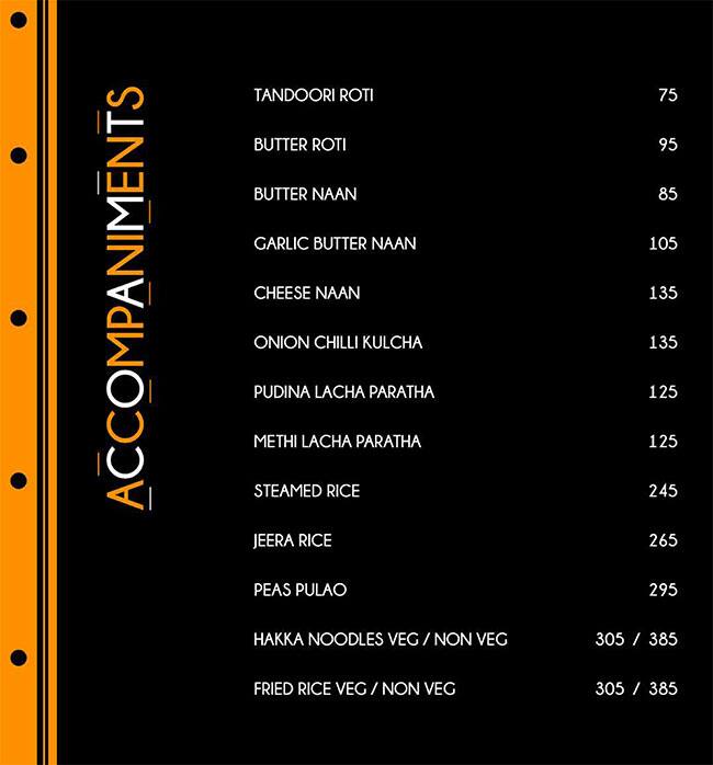 Menu at Andromeda Rooftop & Lounge Bar, Pune