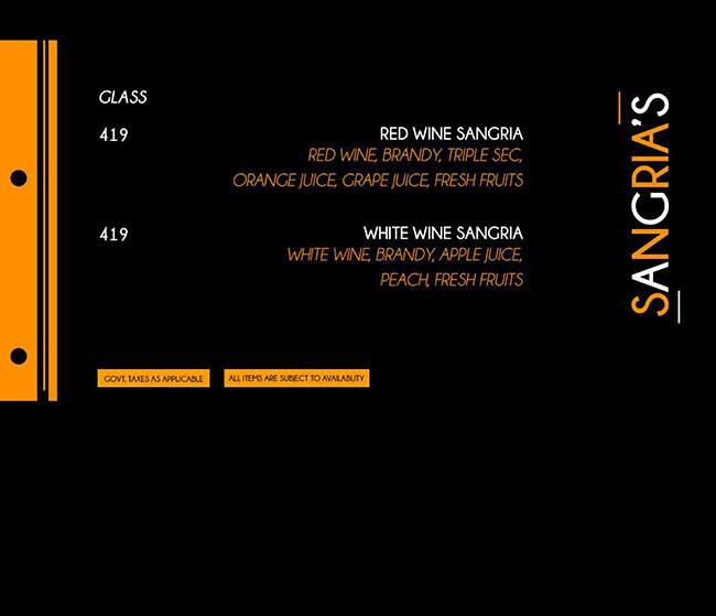 Menu at Andromeda Rooftop & Lounge Bar, Pune