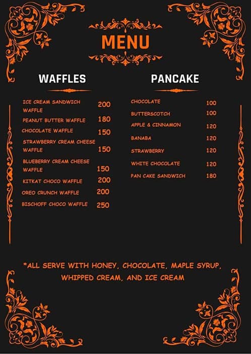 Menu of The Dessert House, Bopal, Ahmedabad
