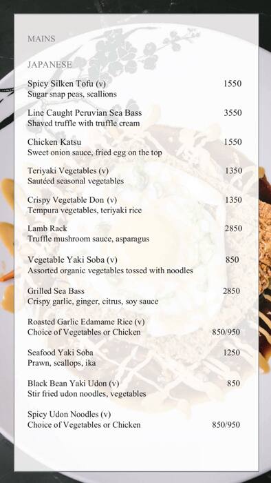 Menu at Seven Kitchens - The St. Regis Mumbai, Mumbai