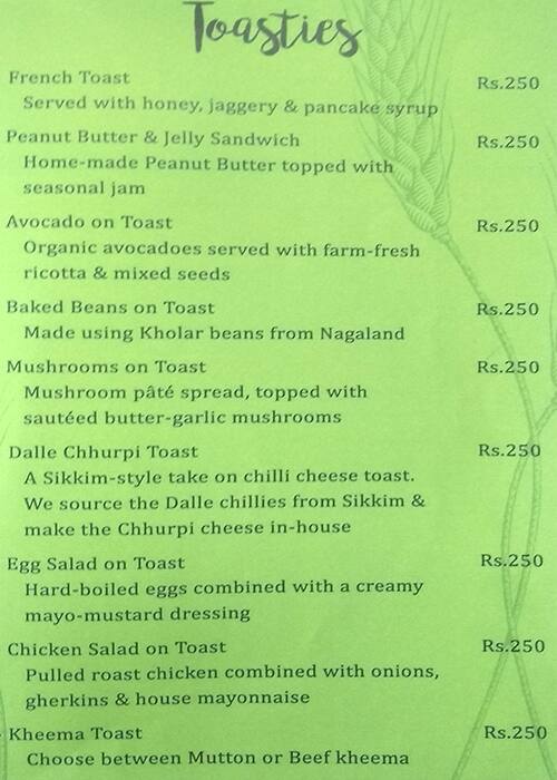 Menu at The Farm Restaurant, Chennai, V68G+MCV