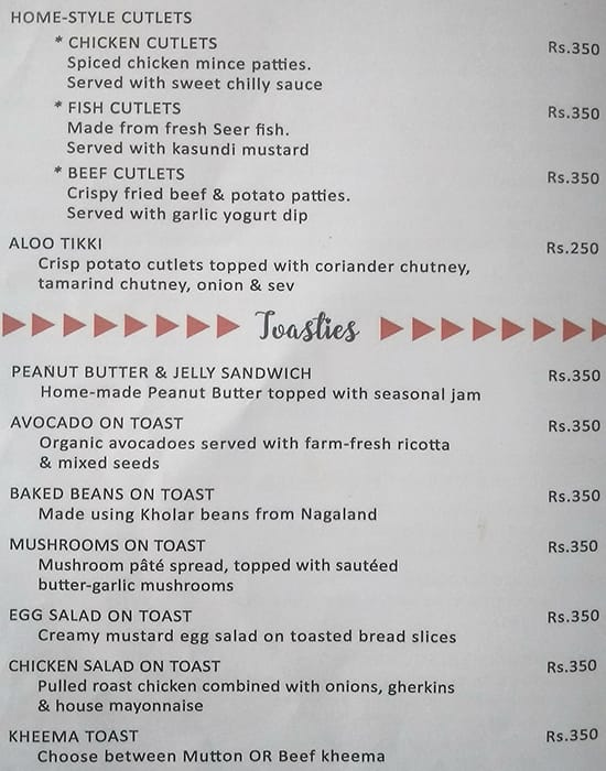 Menu at The Farm Restaurant, Chennai, V68G+MCV