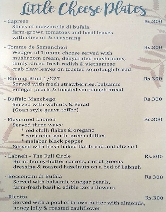 Menu at The Farm Restaurant, Chennai, V68G+MCV