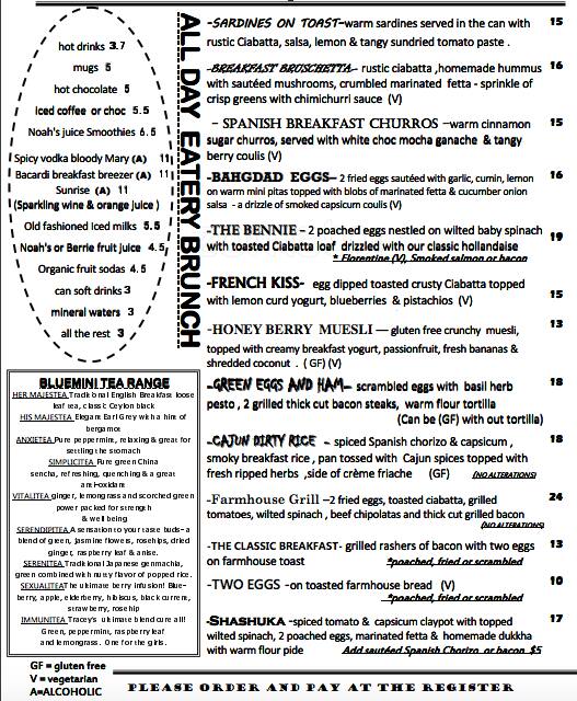 Blue Mini Café Menu, Menu for Blue Mini Café, Rosebud, Mornington ...