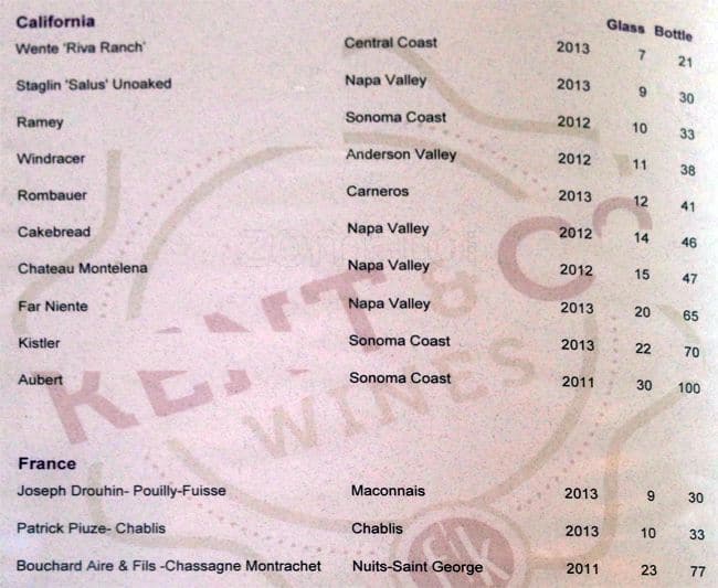 Menu at Kent & Co. pub & bar, Fort Worth