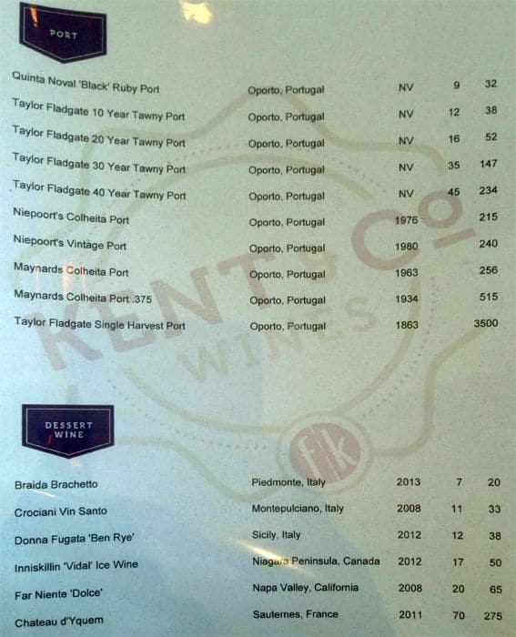 Menu at Kent & Co. pub & bar, Fort Worth