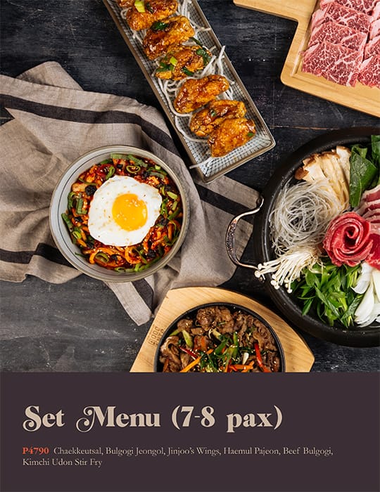 Menu at Jin Joo Korean Grill BBQ, Taguig, Fort Bonifacio