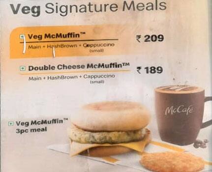 Menu at McCafe by McDonald's, Mumbai, Shop 1