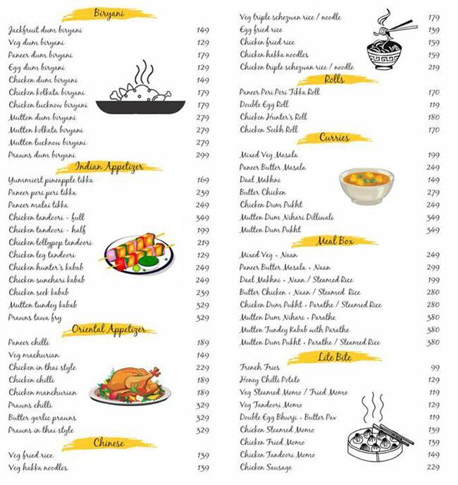 Menu of Bombay Bro, Goregaon East, Mumbai