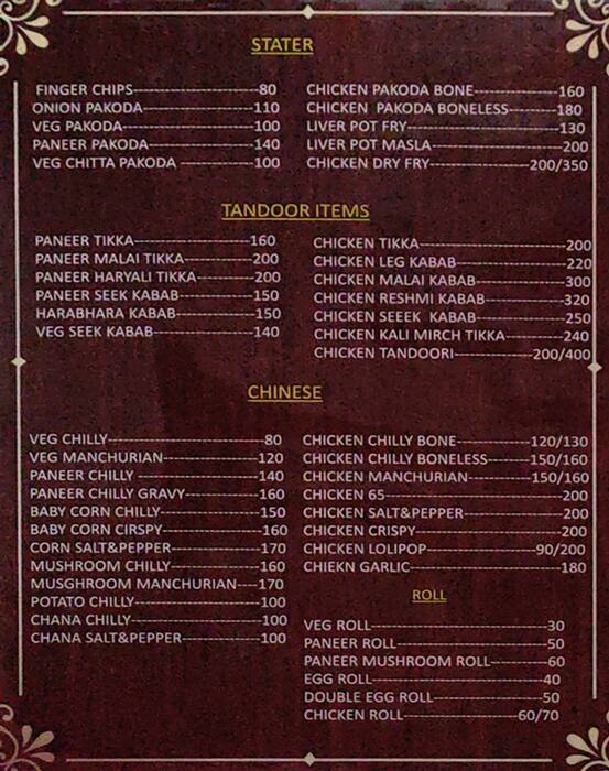 Menu of Peking Inn, Namkum, Ranchi