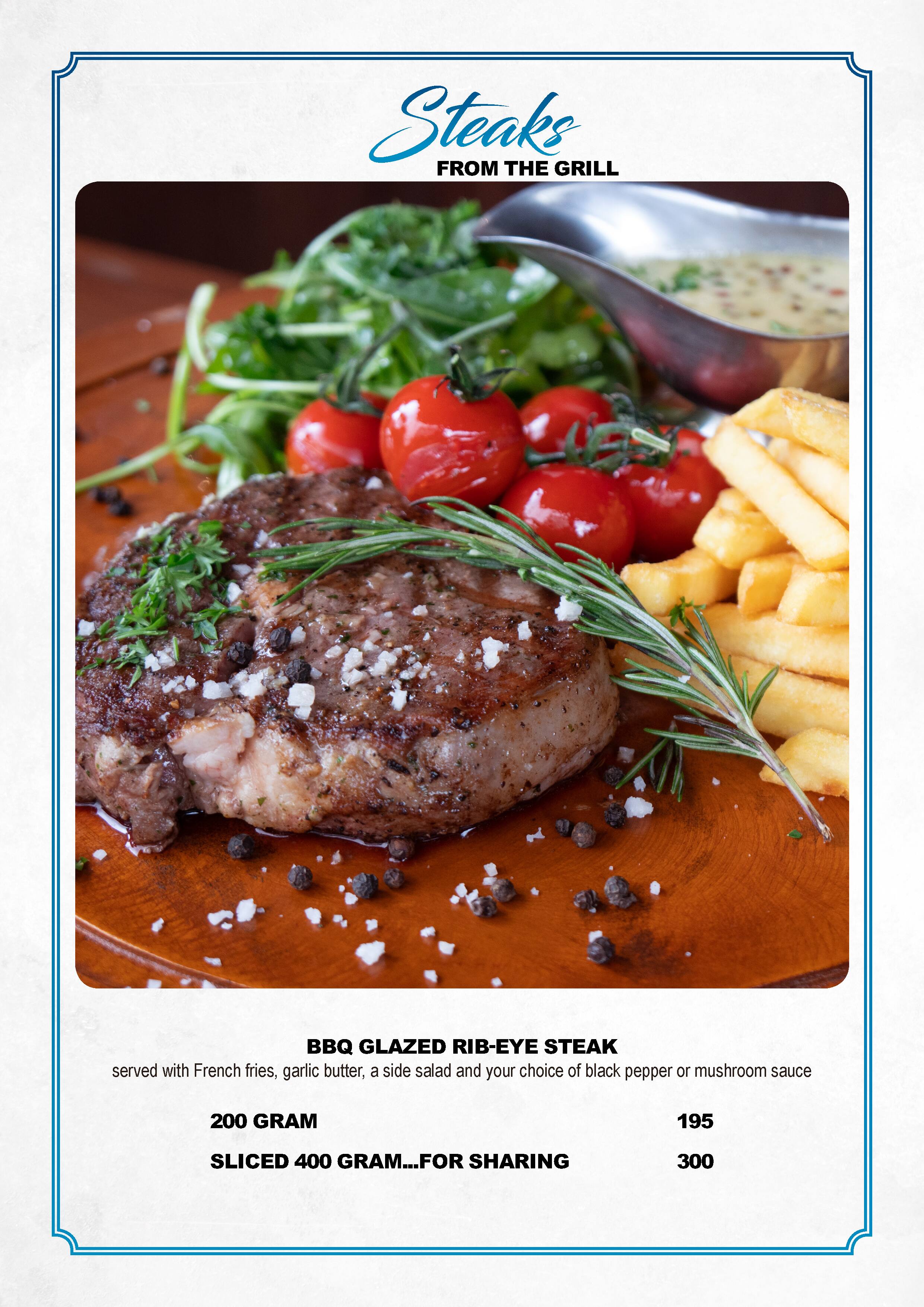 Menu at de Hooi pub & bar, Jakarta