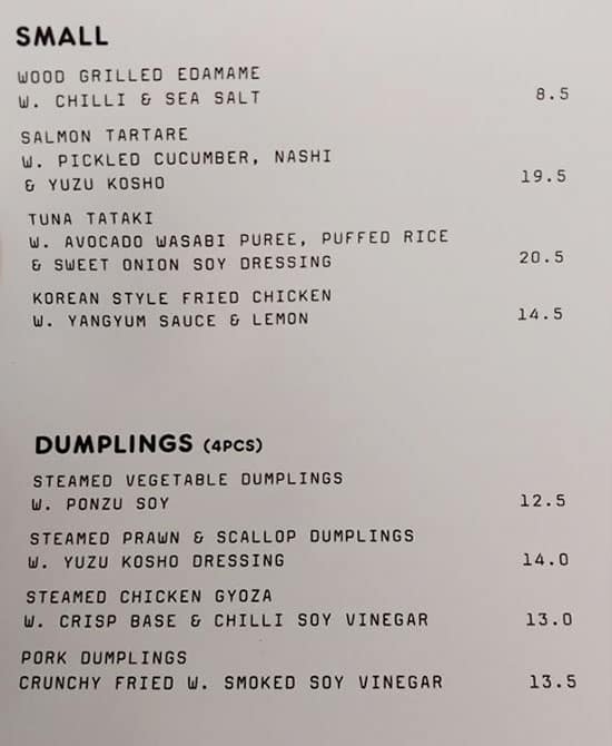 Menu at Kong BBQ, Melbourne, 599 Church St