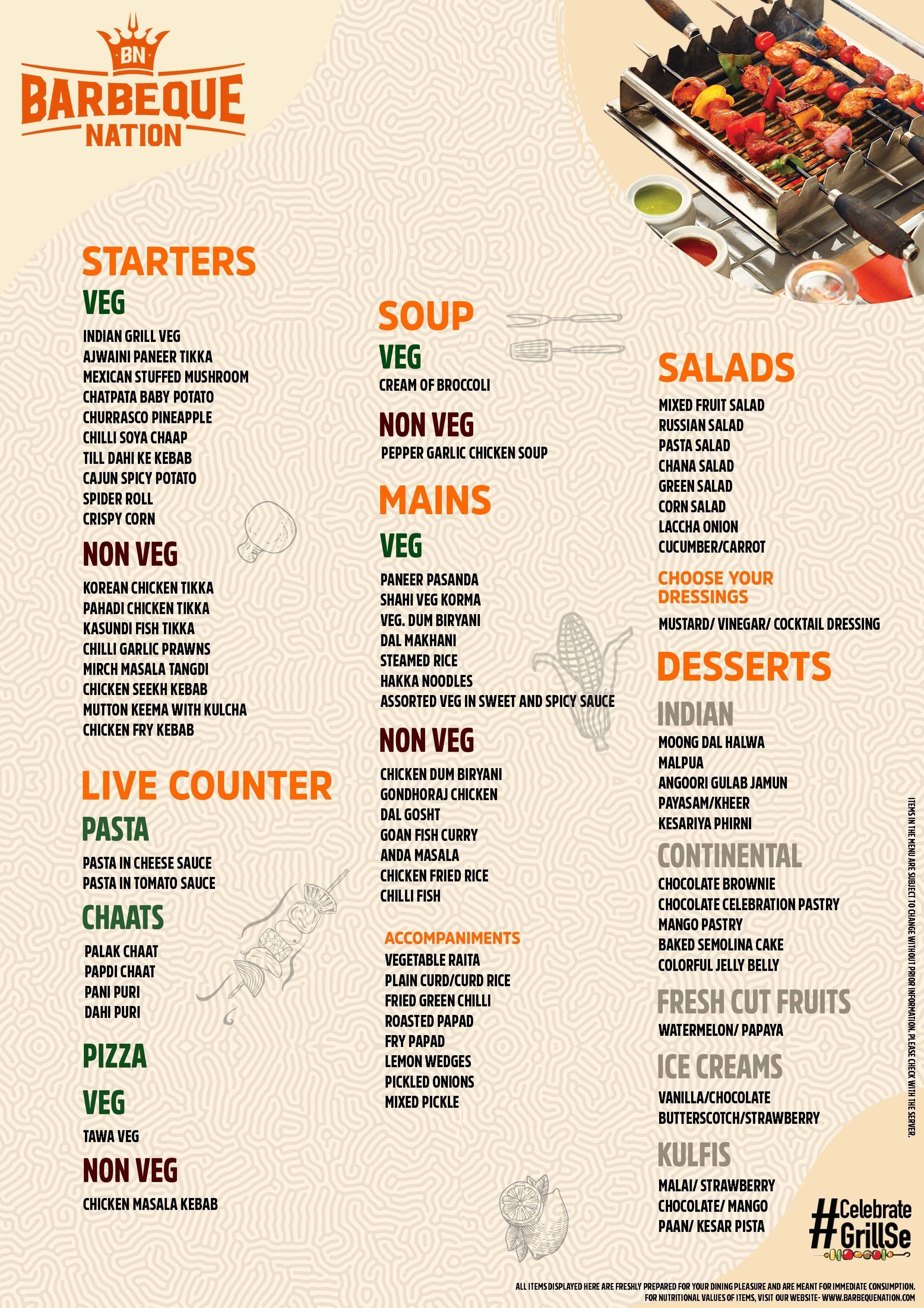 Menu at Barbeque Nation, Patna, Shiv Mandir