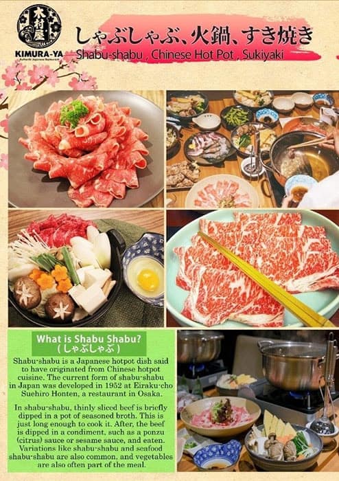 Menu at Kimuraya Authentic Japanese Restaurant - 1st Branch Business ...