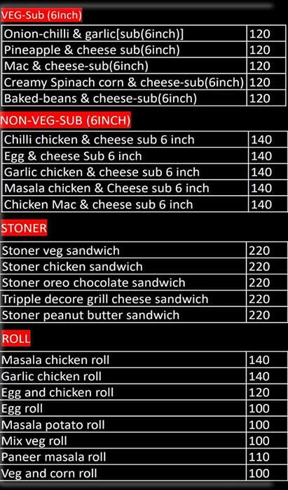 Menu of The Sandwich Station, Kharadi, Pune