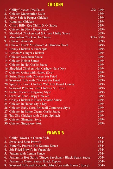 Menu at Kalsang Restaurant, Ludhiana