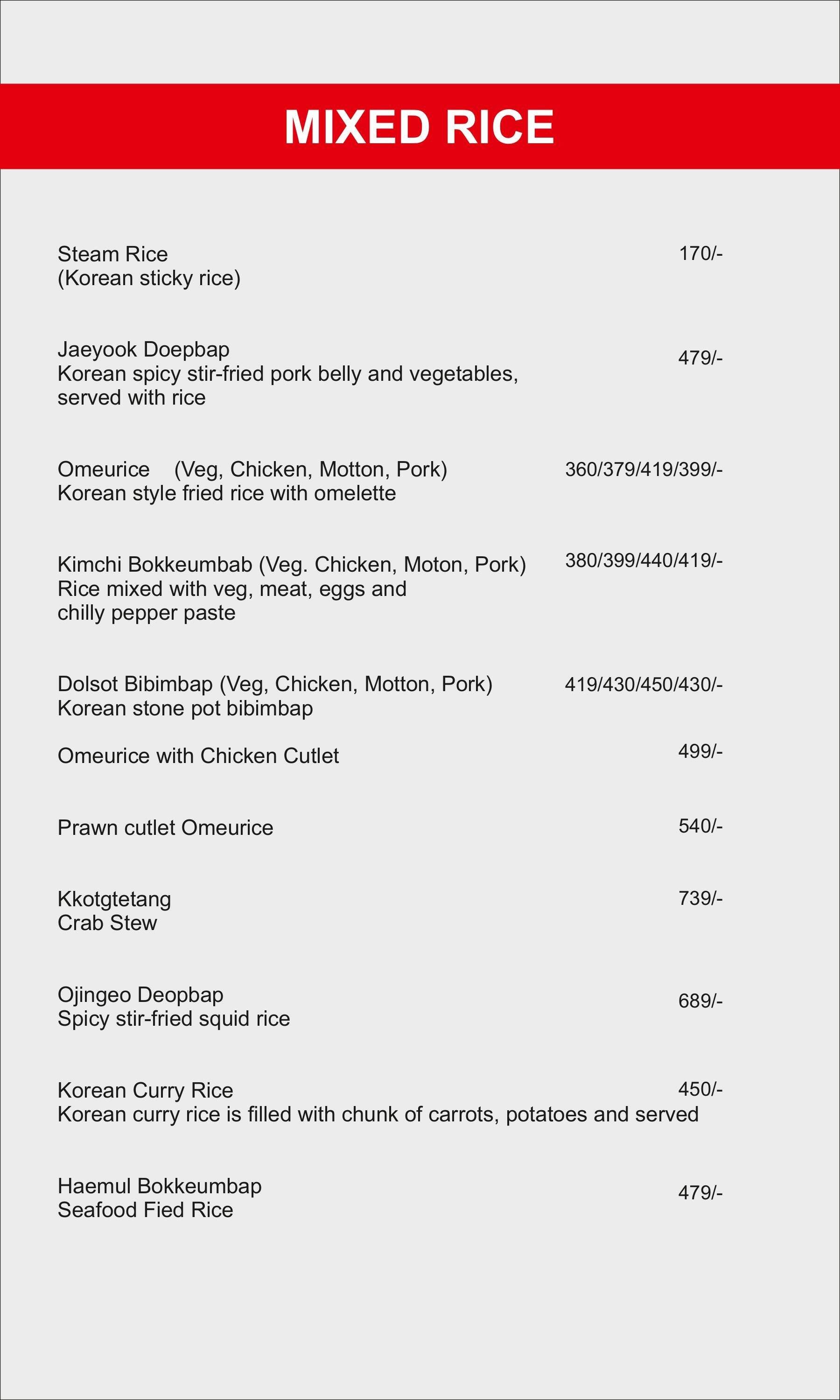 Menu at Kalsang Restaurant, Ludhiana