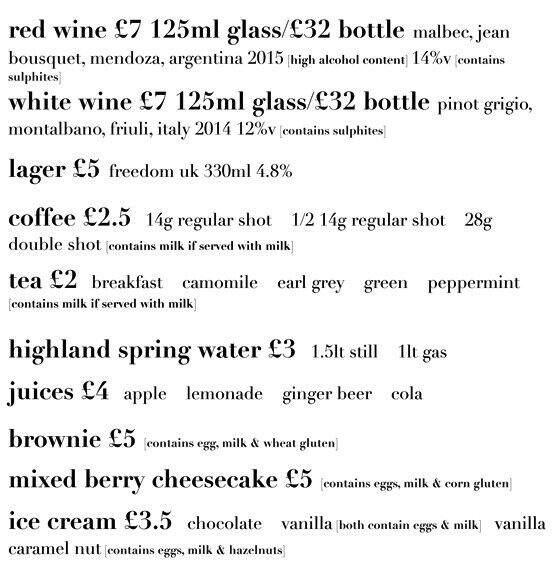 Menu at story deli pizzeria, London, 515 Cambridge Heath Rd