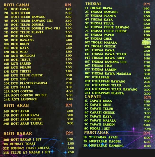 Restoran Anwar Maju Menu, Menu for Restoran Anwar Maju, Putra Heights ...