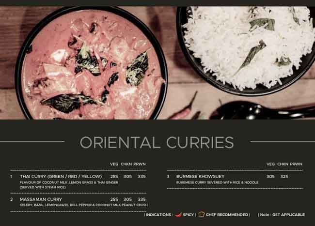 Menu at Eastern Wok, Mumbai