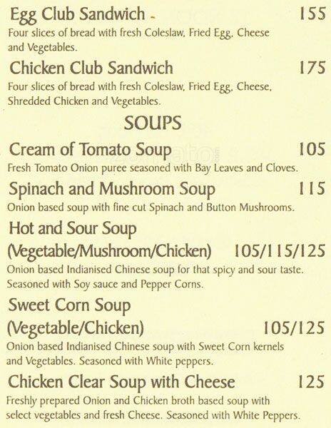 Menu at Goodman Restaurant, Chennai