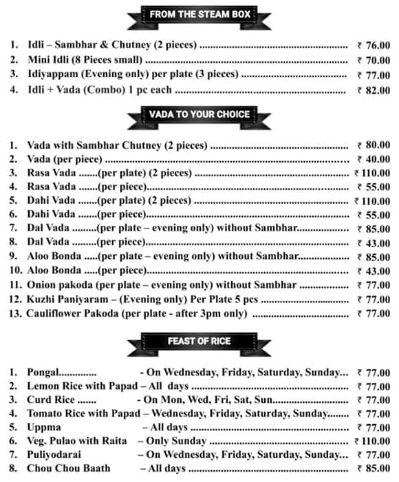 Menu at Lakshmi Coffee House, Noida, R1